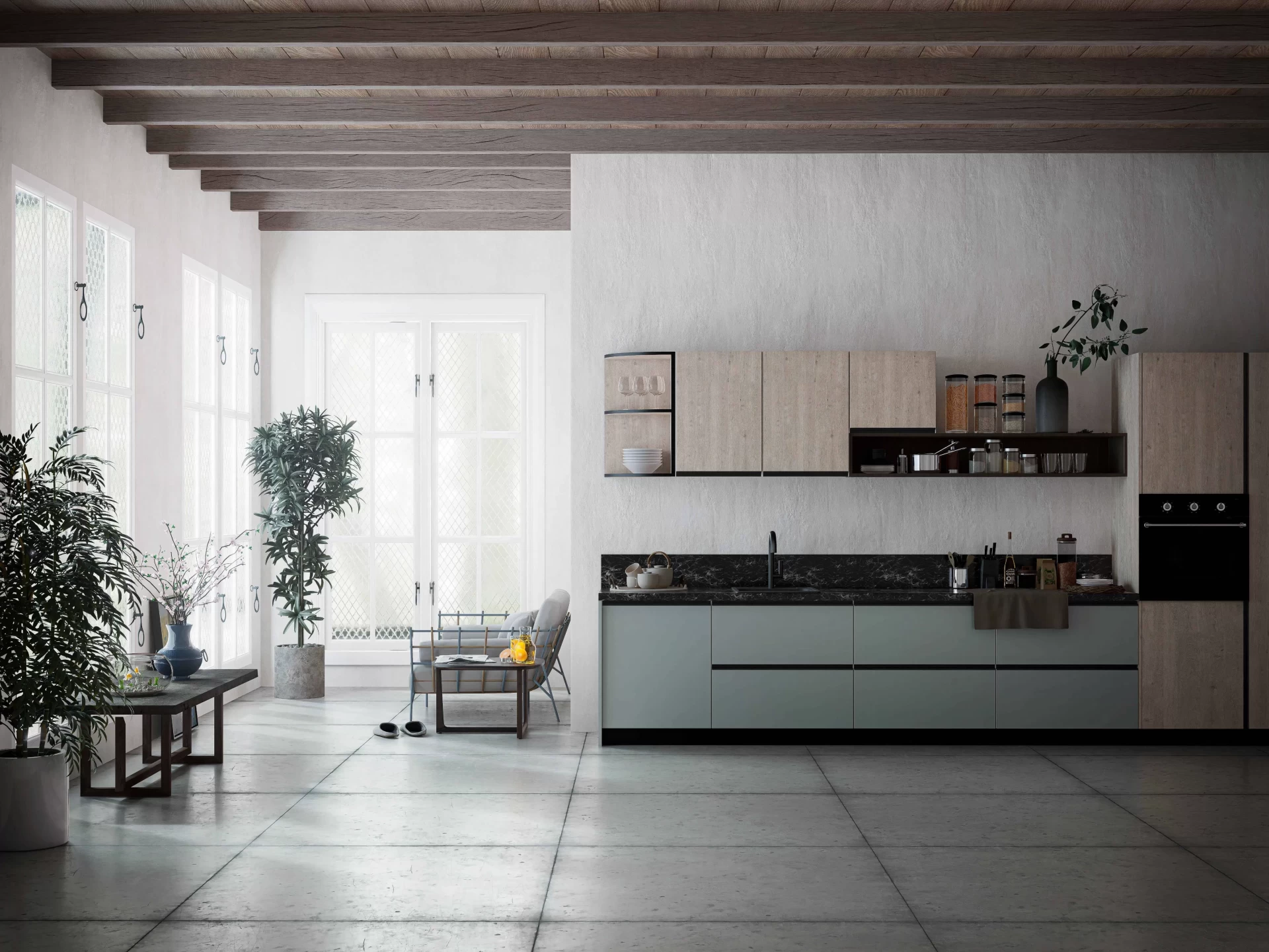 Light Green and Ocean - Durá Kitchen